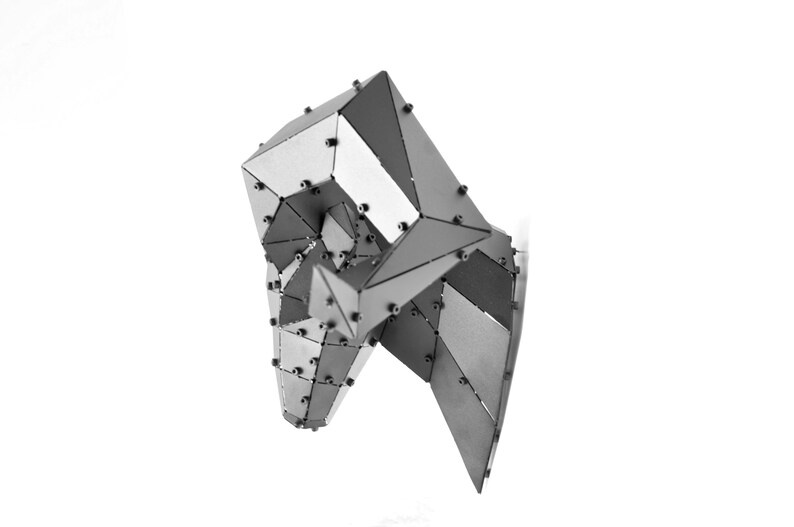 Ram Metal Handmade Wall Statue, Low Poly Faux Taxidermy Art Statue ...