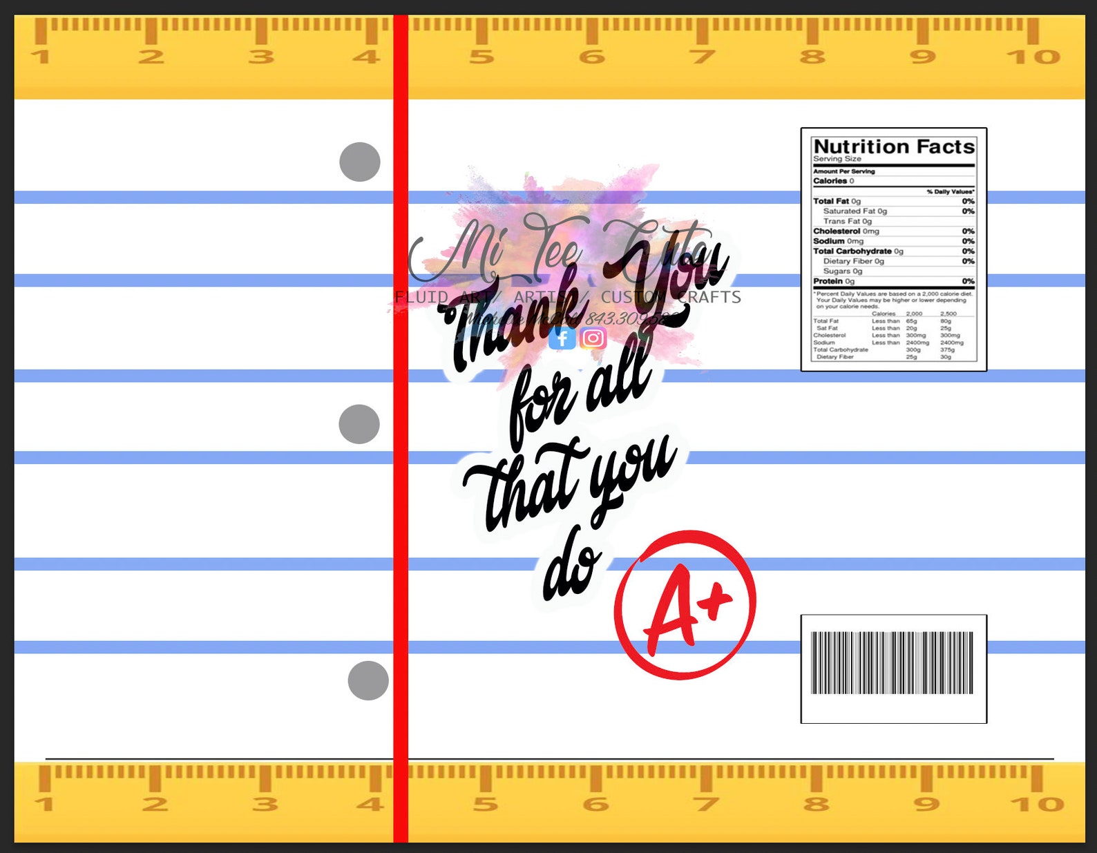 Notebook Paper Chip Bag Template digital File Party Chip Bags Party ...