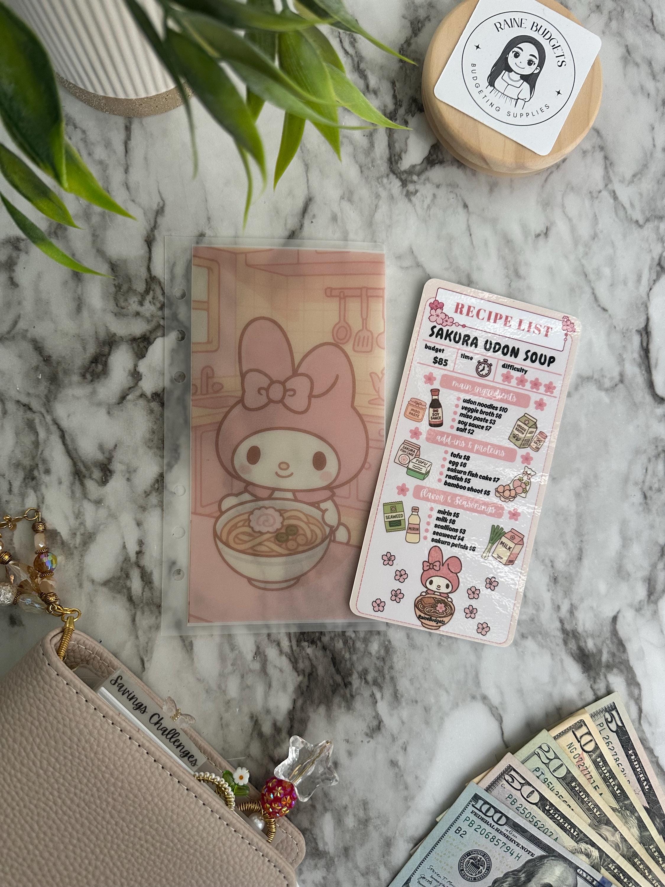 Sanrio Recipe Series | Saving Challenges Bundle or Just Tracker | A6 ...