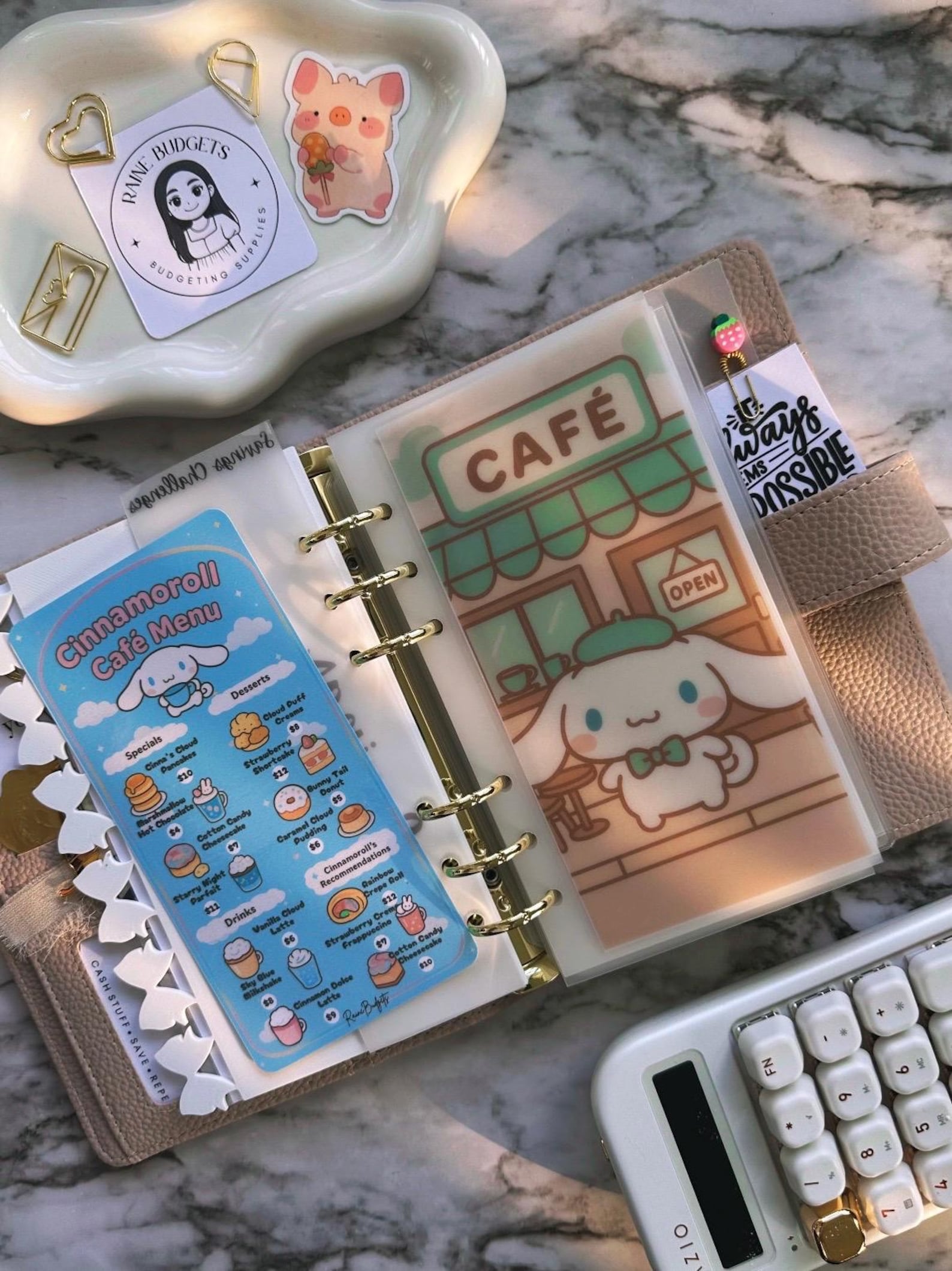 Sanrio Menu Series | Saving Challenges Bundle or Just Tracker | A6 ...