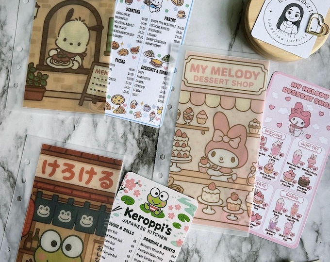Sanrio Menu Series 2 | Saving Challenges Bundle or Just Tracker | A6 ...
