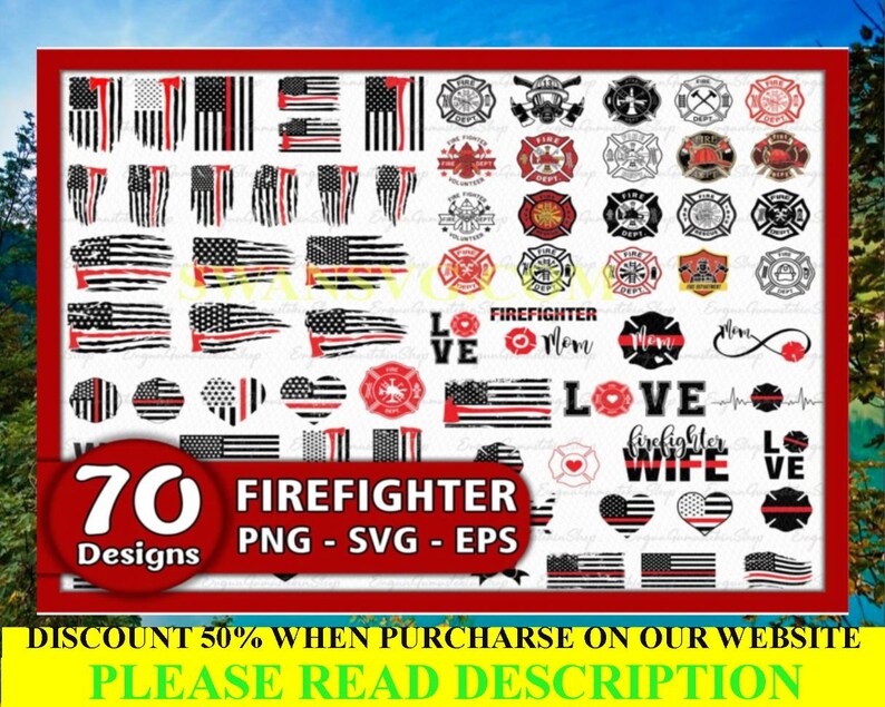 70 Bundle Firefighter Svg, Firefighter Svg, Firefighter Thin Red Line ...