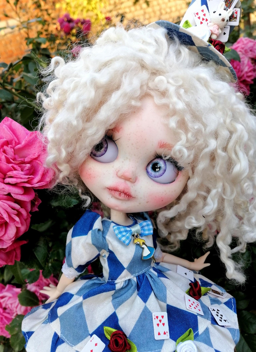 Blythe Doll Custom Alice, Sweet Blythe OOAK, Art Doll, Collection Doll ...
