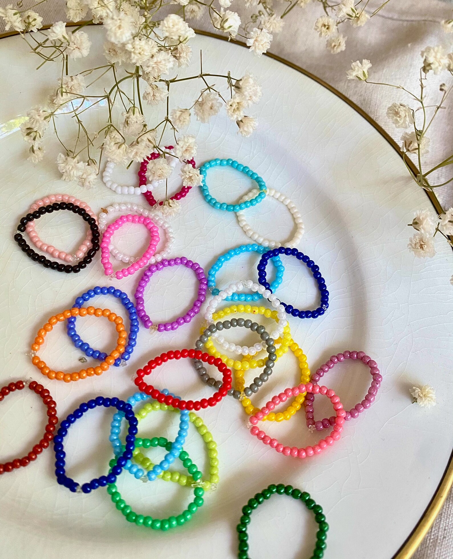 Seed Bead Rings - Etsy