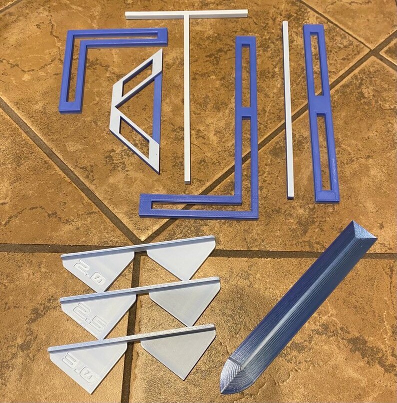 Set of 10 Rulers for Book Binding Kit Metric, Corner Cutters, Bone ...