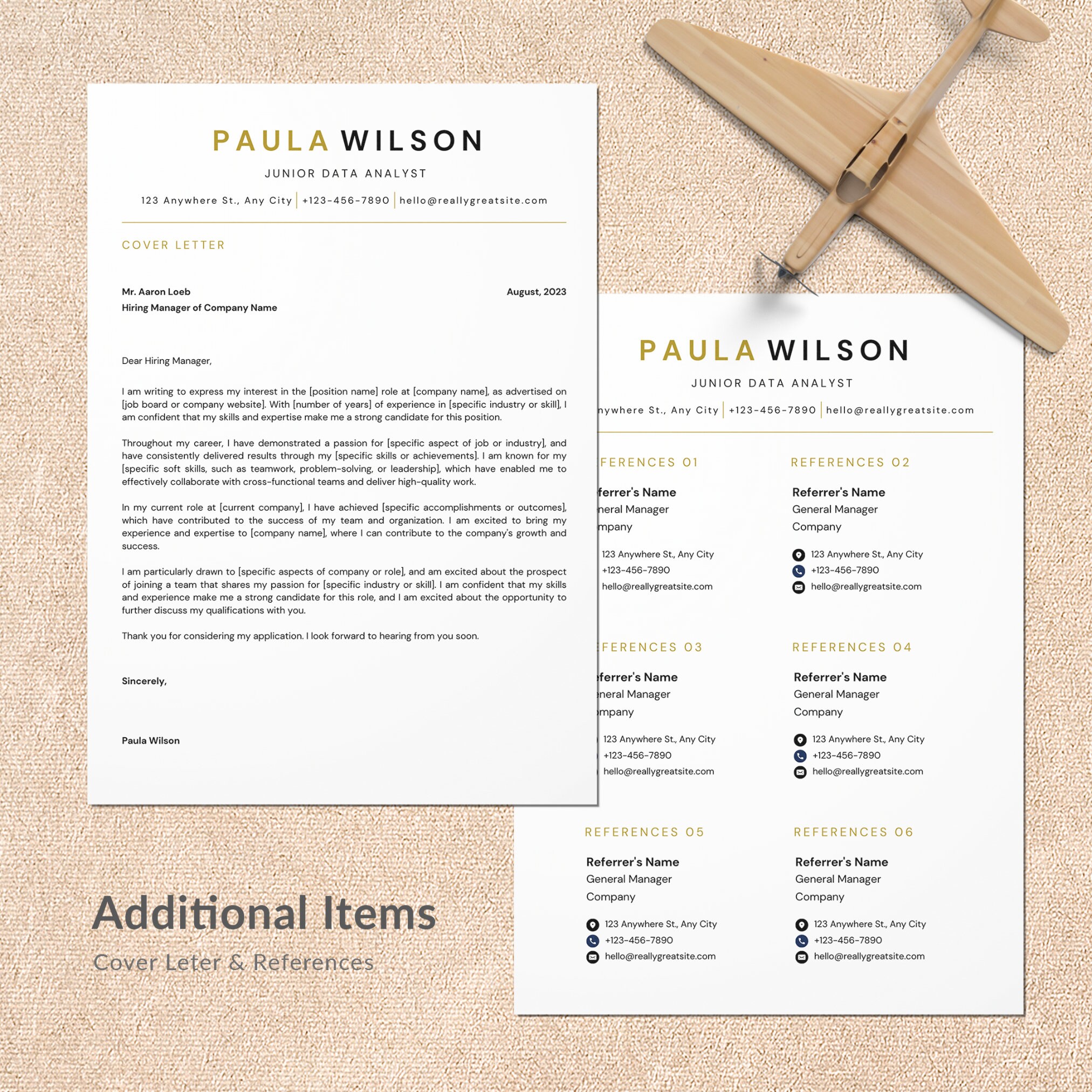 Resume ATS Friendly Canva, Cover Letter and References, Professional ...