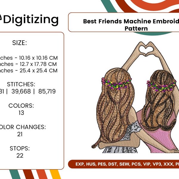 Friends Embroidery - Etsy
