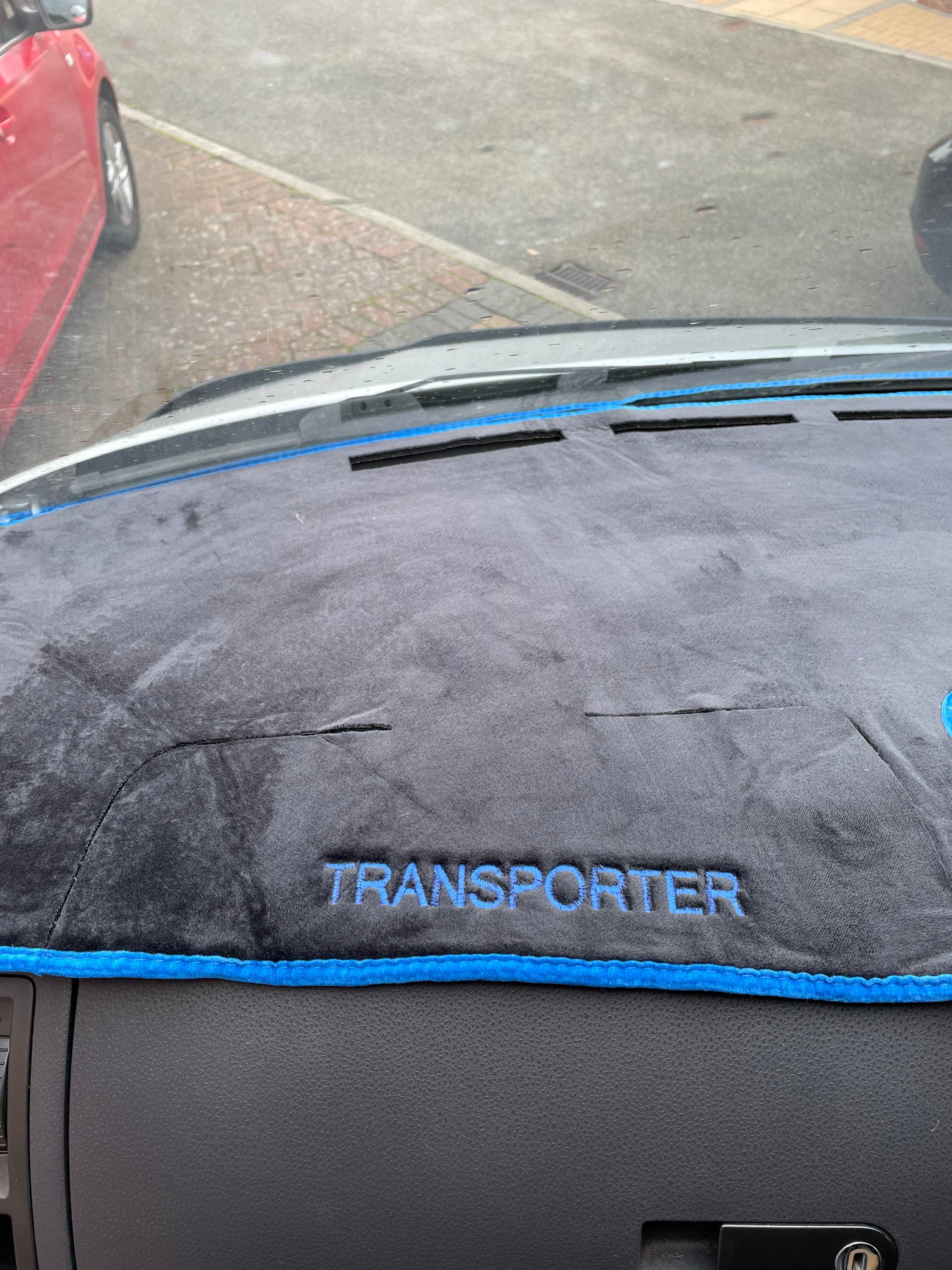 Volkswagen T5/5.1 Transporter Suede Dash Mat. Red, Black, Orange, Blue ...