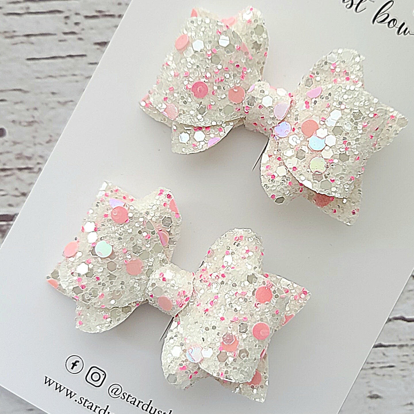 White Glitter Pigtail, Candy Clouds Glitter, Hair Bows, Baby Hair Bows ...