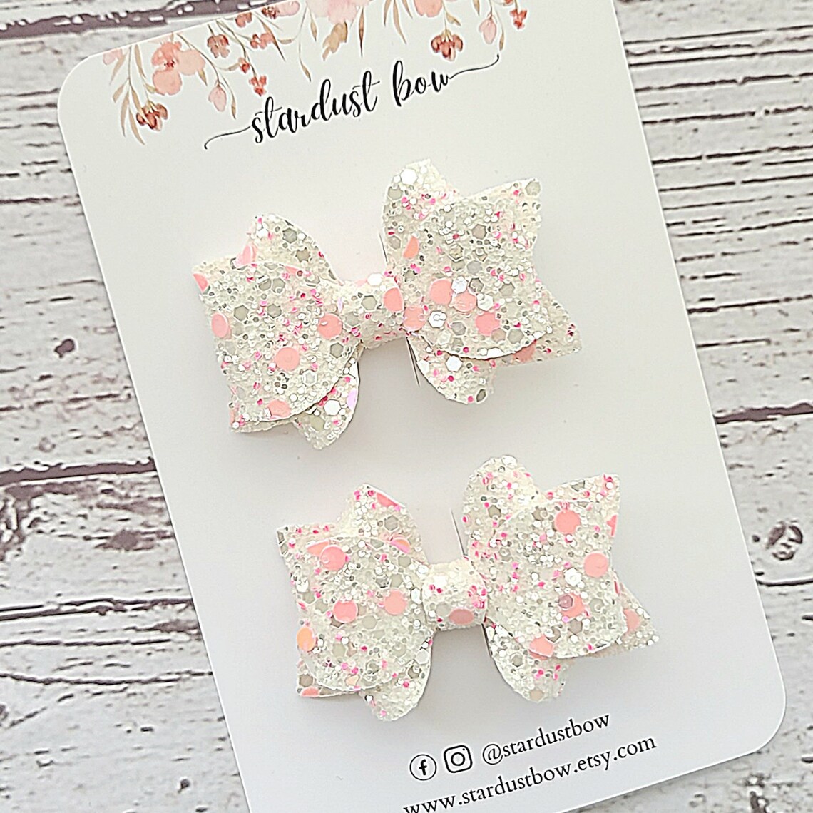 White Glitter Pigtail, Candy Clouds Glitter, Hair Bows, Baby Hair Bows ...