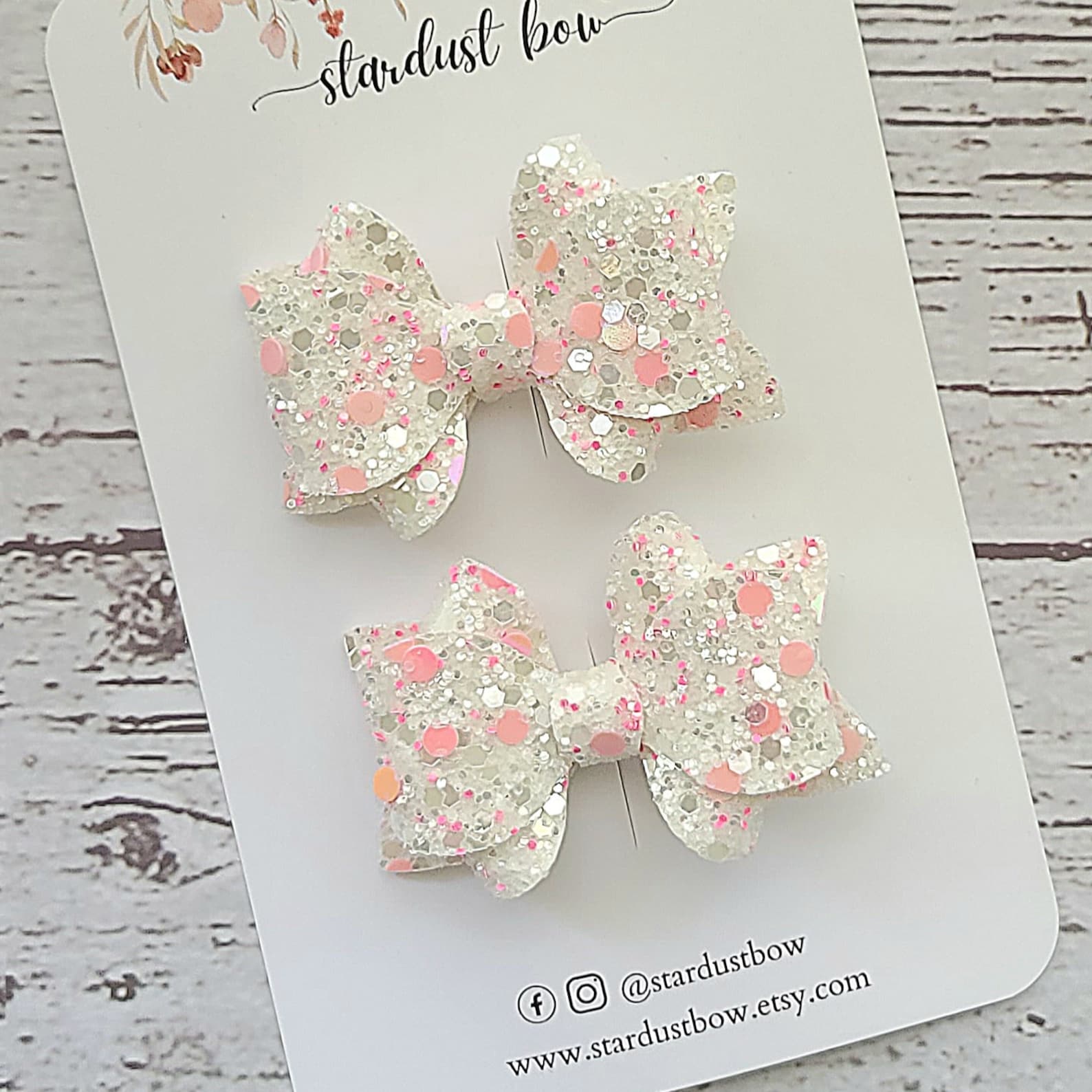 White Glitter Pigtail, Candy Clouds Glitter, Hair Bows, Baby Hair Bows ...