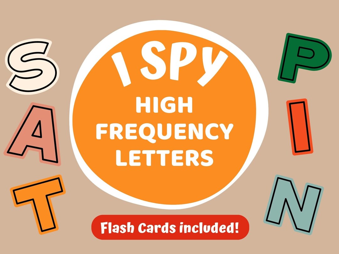 I Spy High Frequency Letters Kids Activity Sheet, I Spy Printable, Game ...