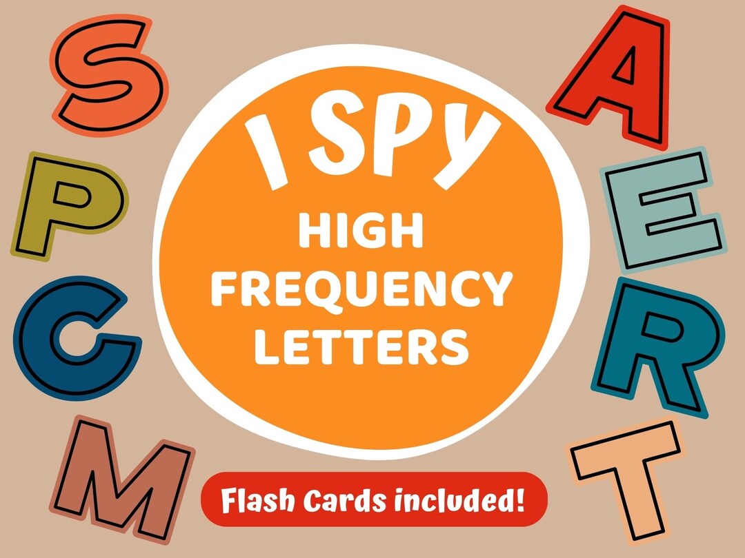 I Spy High Frequency Letters Kids Activity Sheet, I Spy Printable, Game ...