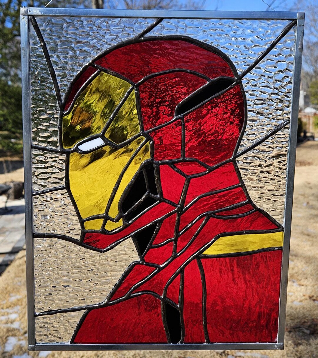 Stained Glass Iron Man Panel - Etsy