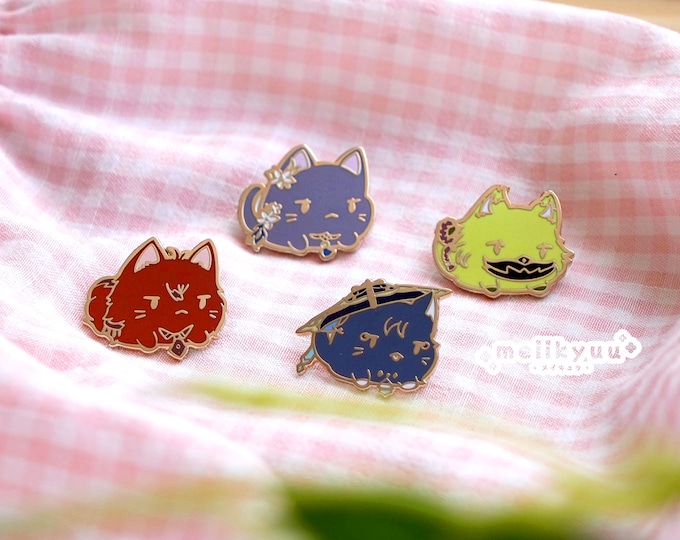 GACHA Genshin Party Chibis - Hard Enamel Pins (SET C) - Etsy
