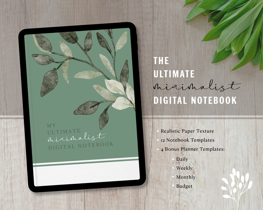 Ultimate Minimalist Digital Notebook for Goodnotes, Notability, Dot ...