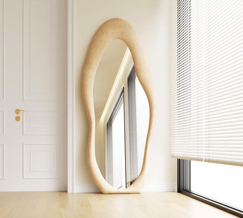 Asymmetrical Mirror Standing Large Mirror Home Decor - Etsy