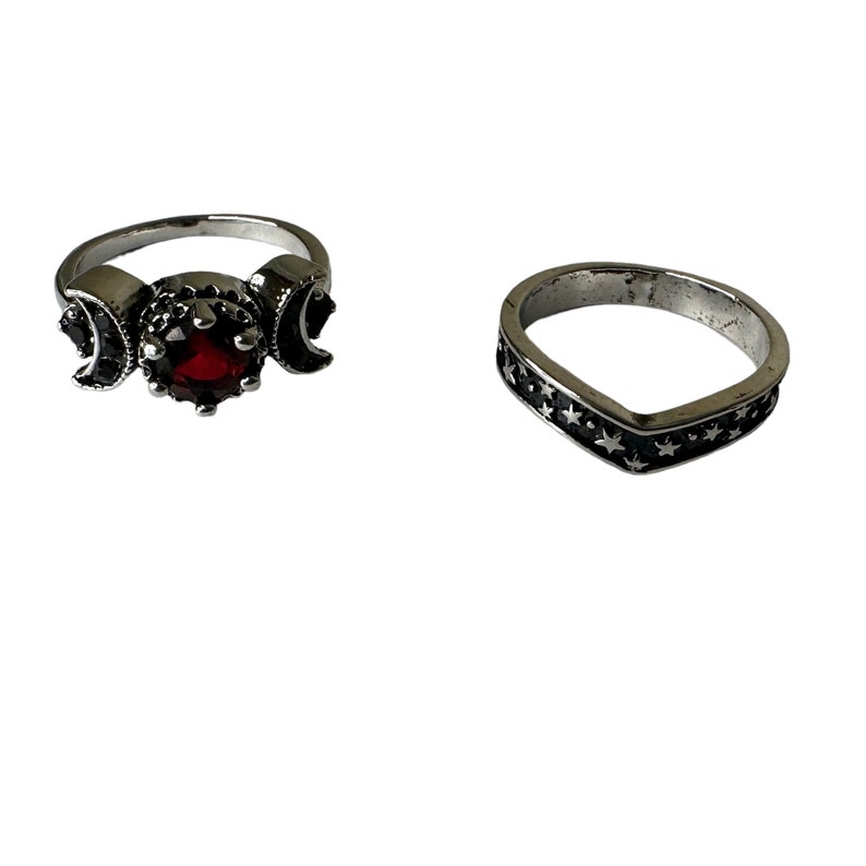 Double Meniscus Ring 2 Piece - Etsy