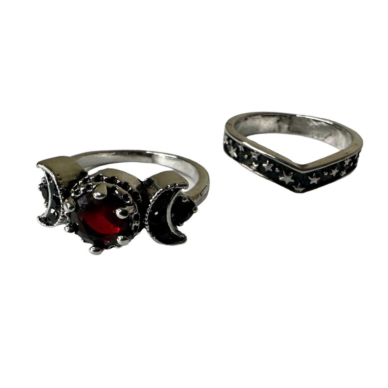 Double Meniscus Ring 2 Piece - Etsy