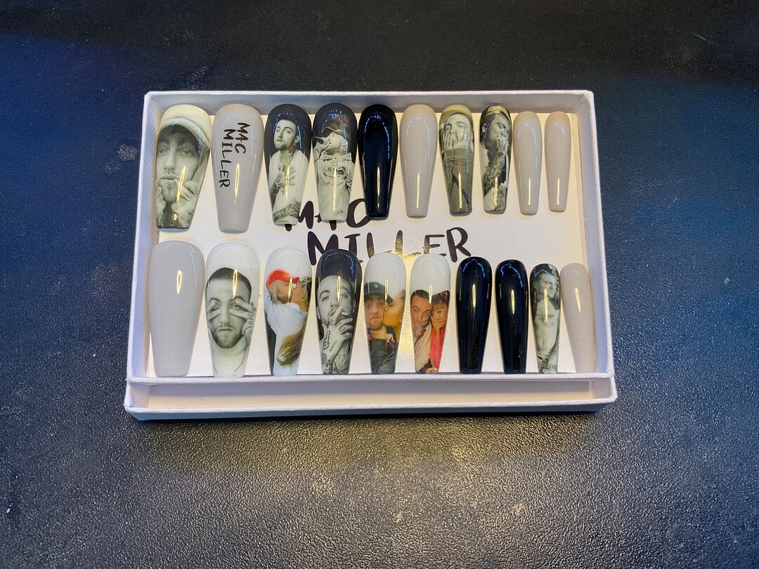 Full Set of Acrylic Nails. Mac Miller .. Any Shape and - Etsy