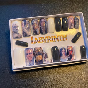 Full Set of Acrylic Nails.. inspired LABYRINTH David - Etsy