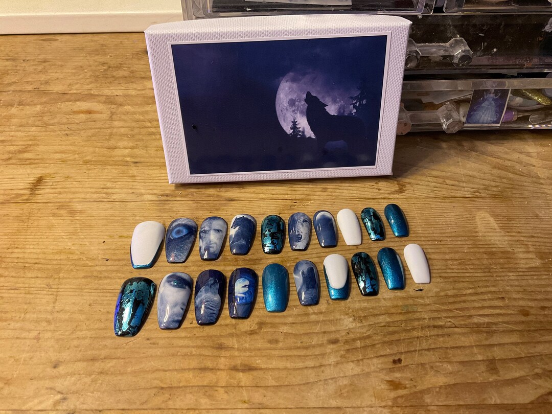 Full Set of Acrylic Nails.. Werewolf Nails Any Shape and - Etsy UK