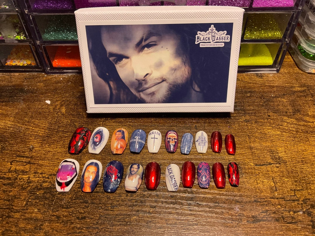 Full Set of 20x Nails Gel….. (inspired) Black Dagger Brotherhood…..any ...
