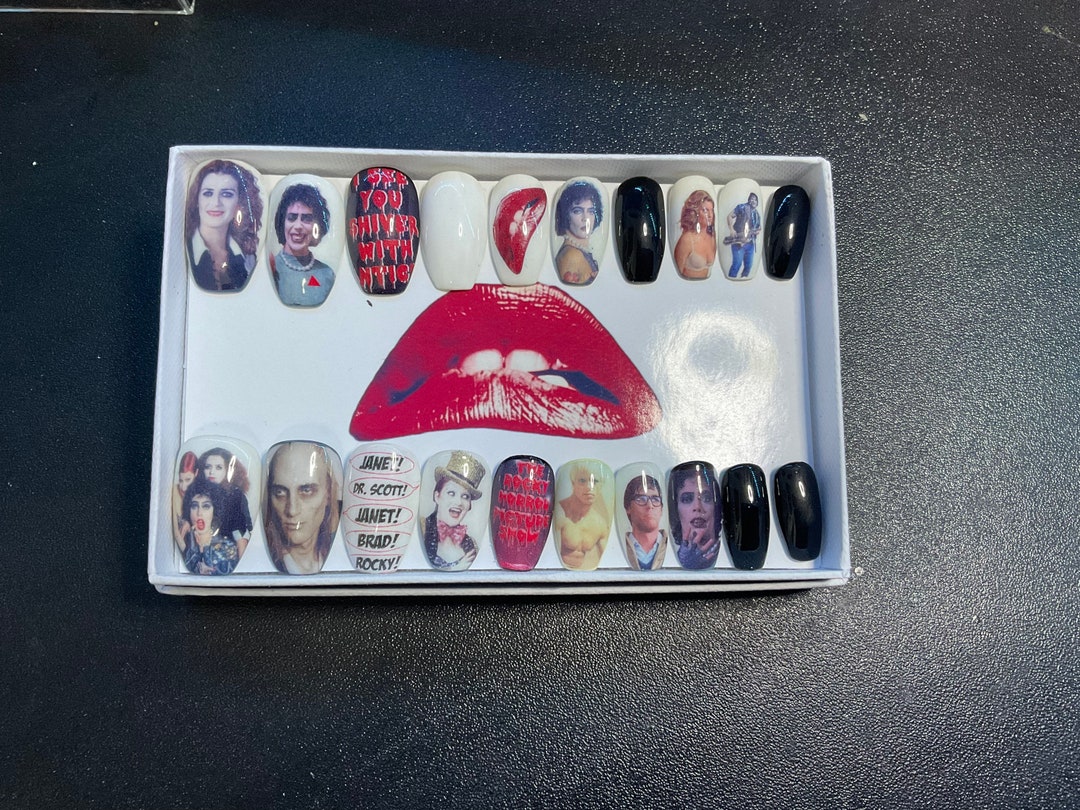 Rocky Horror Picture Show Press on Nails: Gel Nail Art Set - Etsy