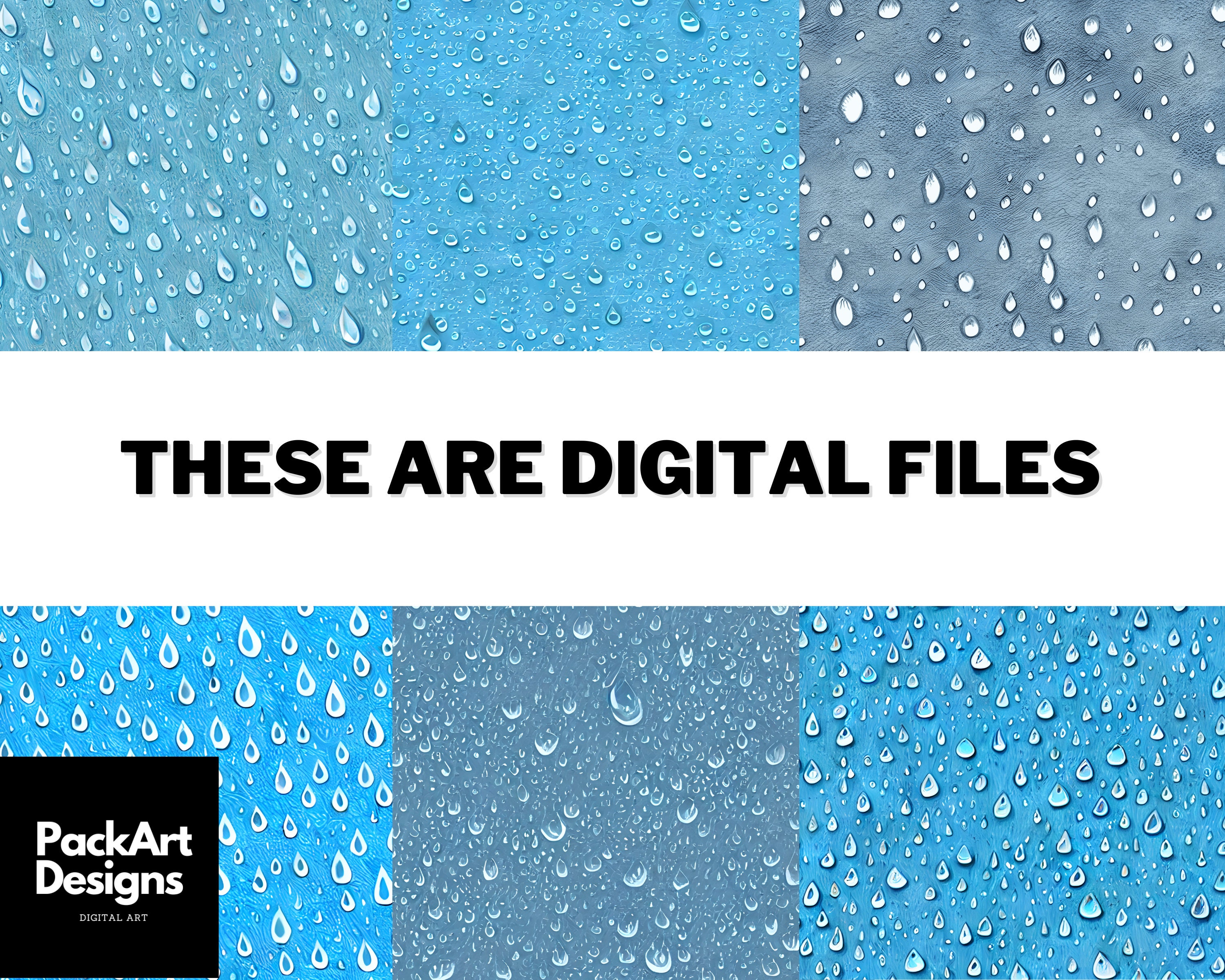 Blue Rain Drop Pattern - Watercolor Raindrop PNG Background, Weather ...