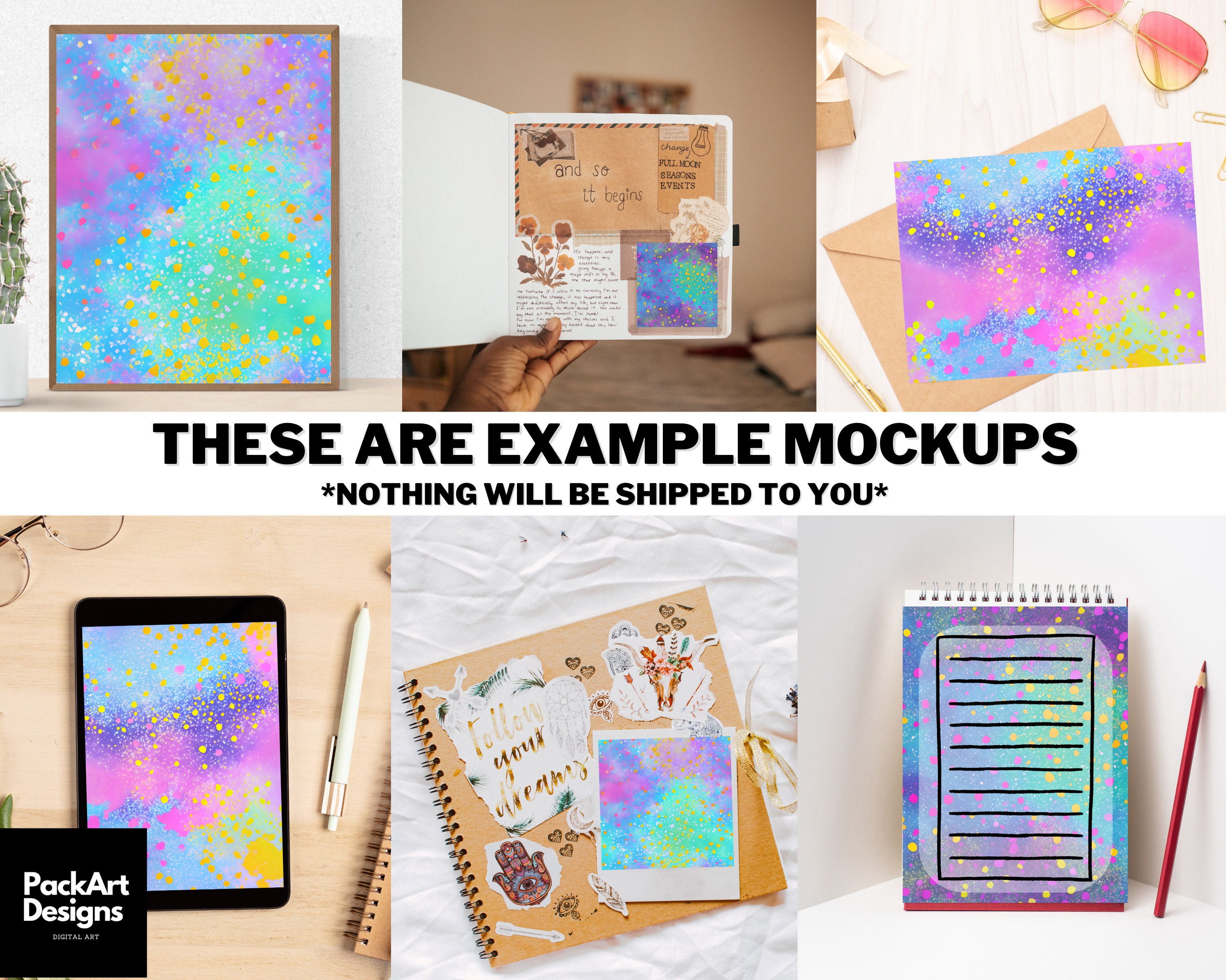 Glitter Paint Splatter Seamless Patterns – Sparkling PNG Textures ...