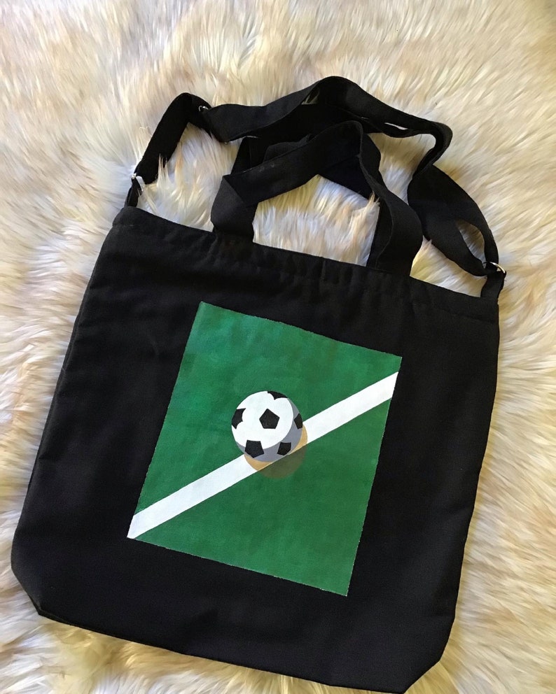 Football Theme Tote Bag ,FIFA World Cup Tote, Soccer 3D Hand Painted ...