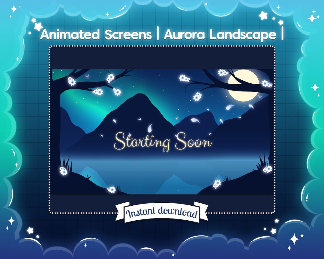 Animated Screens "aurora Landscape" - Twitch - Youtube - Overlay ...