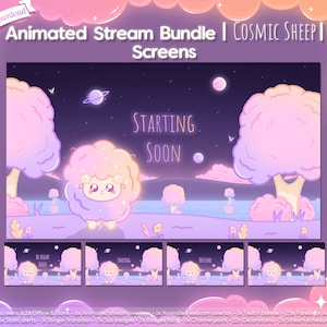 Animated "cosmic Sheep" Complete Stream Bundle - Twitch - Youtube ...