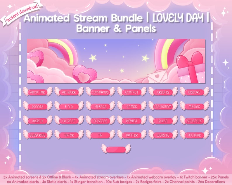 Animated lovely Day Complete Stream Bundle - Etsy