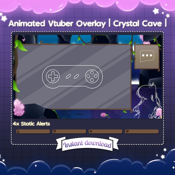 Vtuber Overlay Goth - Etsy