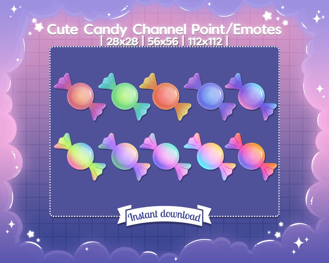 Coin / Emote "cute Candy" - Channel Point - Twitch - Discord - Streamer ...