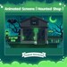 Animated Scene "haunted Shop" Halloween - Bat - Spooky - Ghost - Zombie ...