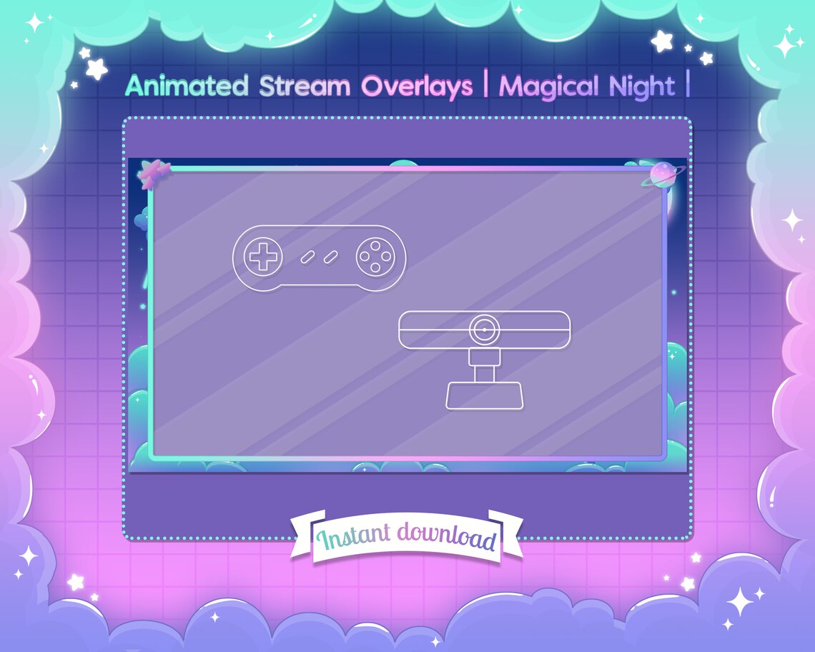 Animated Overlay magical Night Ingame & Just - Etsy