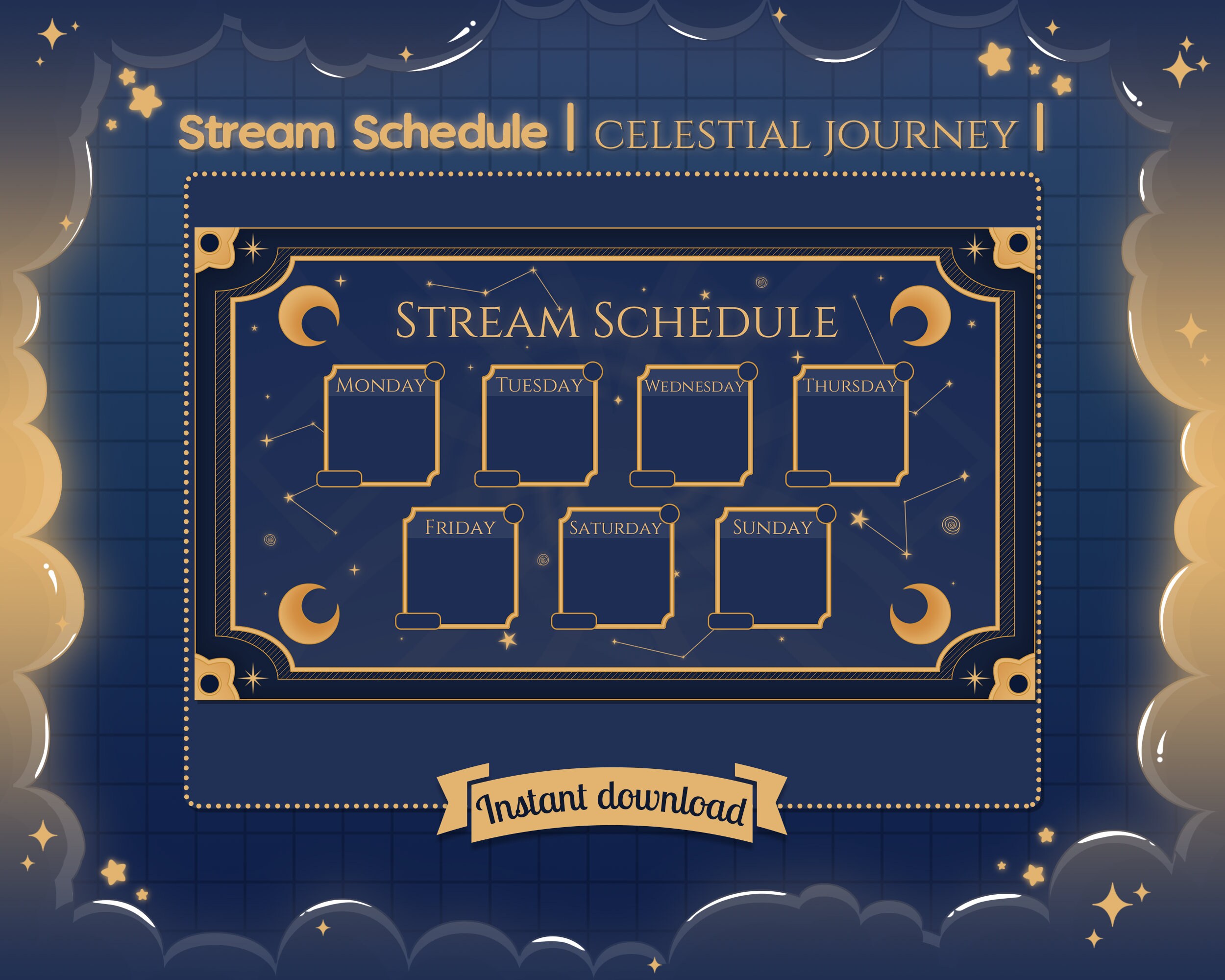 Stream Schedule celestial Journey Twitch - Etsy