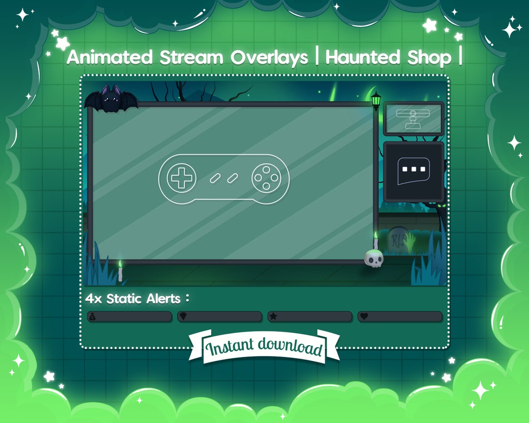 Animated Overlay "haunted Shop" Ingame & Just Chatting - Twitch ...