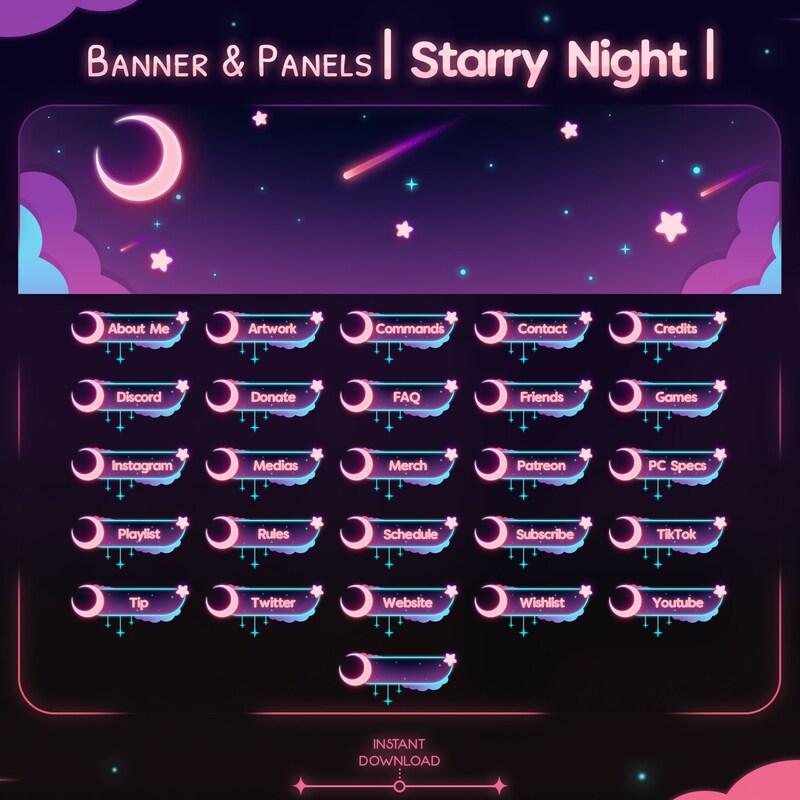 Moon Banner - Etsy