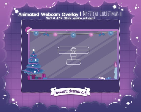 Animated Webcam Overlay mystical Christmas | Etsy