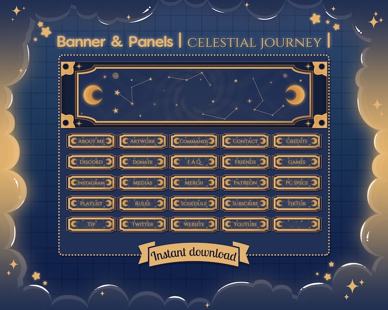 Twitch "celestial Journey" Banner and Panels - Stream - Thumbnail ...