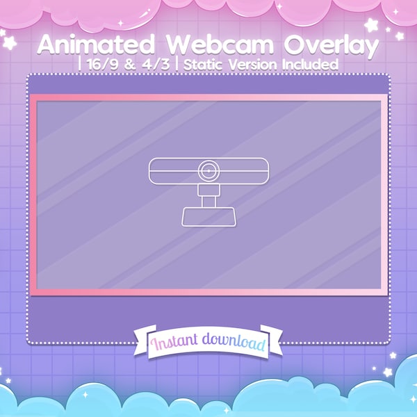 Pink Animated Stream Overlay - Etsy