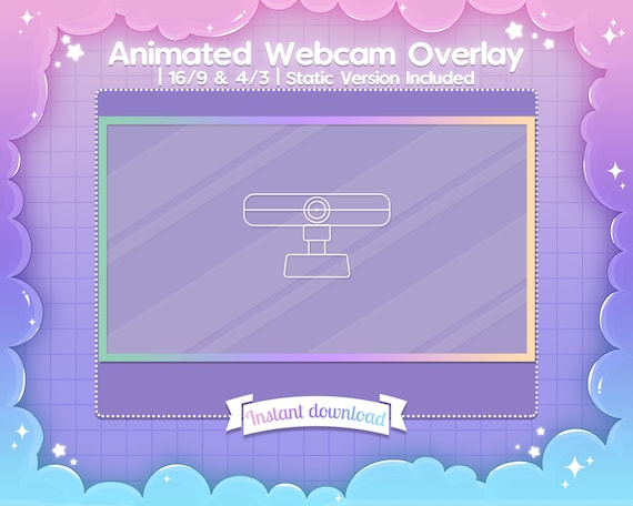 Animated Green/rose Gold Webcam Overlay 16/9 & 4/3 Twitch | Etsy