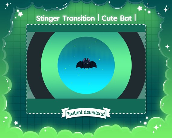 Stinger Transition cute Bat Halloween Twitch - Etsy
