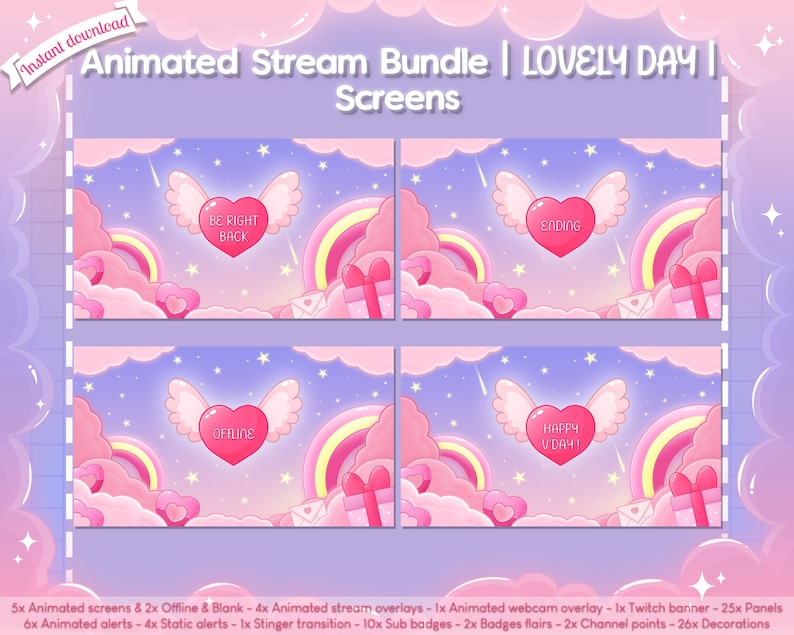 Animated lovely Day Complete Stream Bundle - Etsy