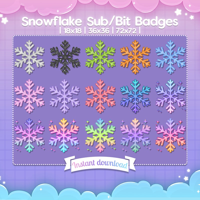 Twitch Snowflake Badge - Etsy