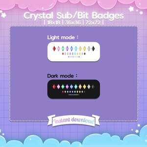 Sub/bit Badges crystal Twitch Discord Streamer Gem Ruby Emerald Diamond ...