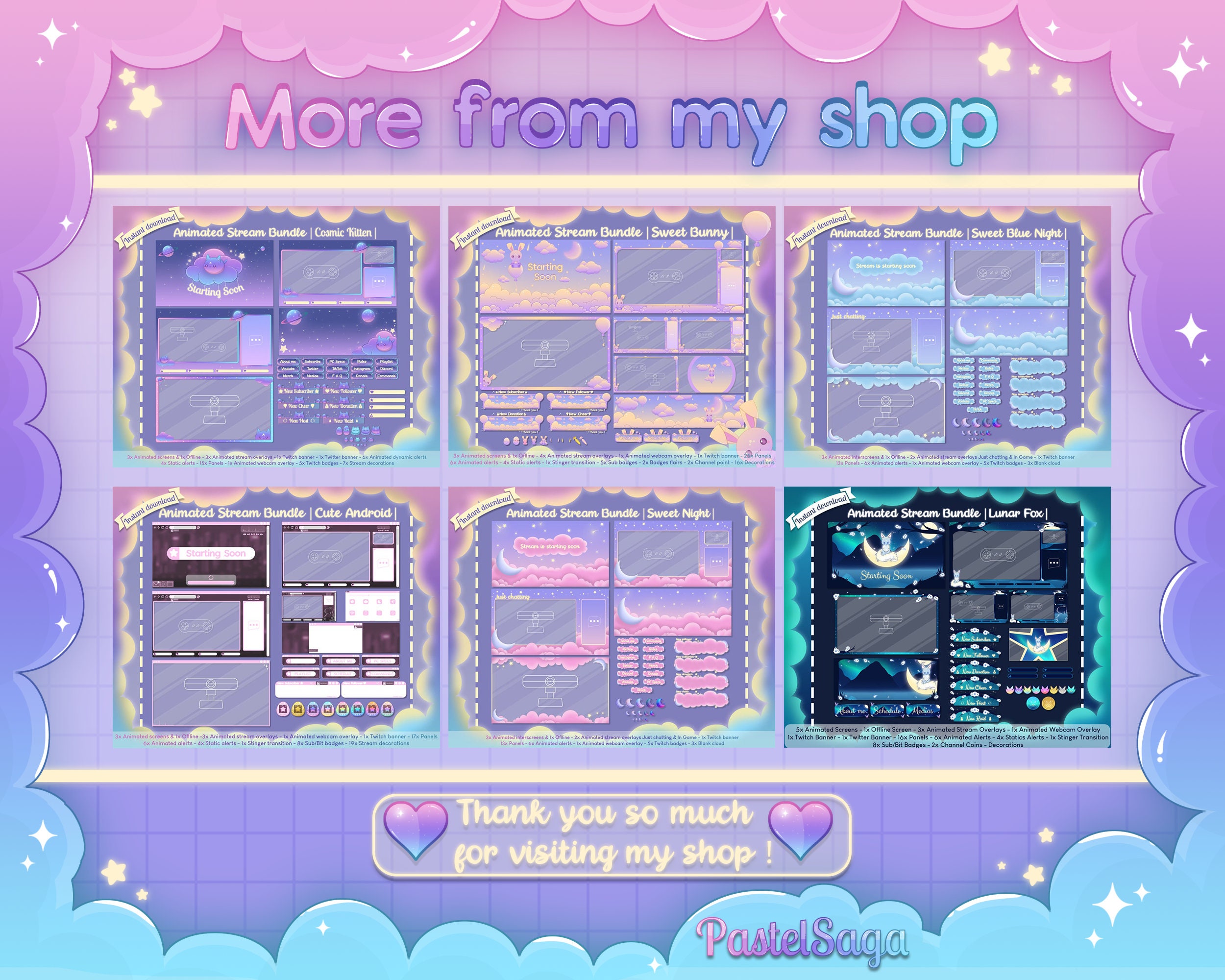 Animated "candy Shop" Vtuber Overlay - Twitch - Dog - Puppy - Food ...